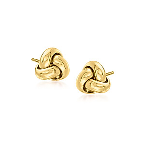 RS Pure by Ross-Simons 14kt Yellow Gold Love Knot Stud Earrings