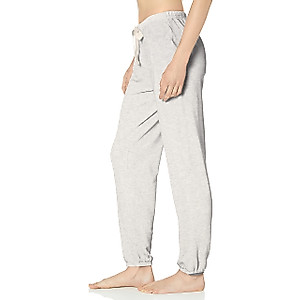 Amazon Essentials Women's Lightweight Lounge Terry Jogger Pajama Pant (Available in Plus Size), Pale Grey, Medium