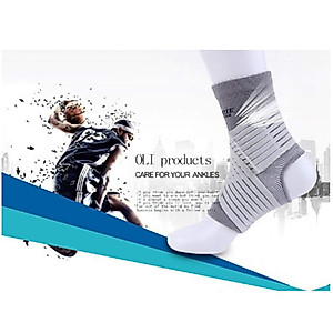 Ankle Brace, for Running, Arthritis, Pain Relief, Arch Support, Sports Injuries and Recovery, Adjustable Breathable Nylon Elastic Material Anti-Sprain Ankle Protector Fits All Men Women