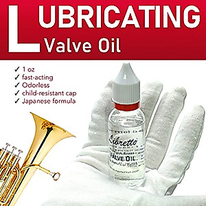 Libretto Low Brass ALL-INCLUSIVE Cleaning Kit with Instructions: Valve Oil + Slide Grease + Cleaning Cloth + Mouthpiece/Valve/Bore Brushes. A Great Gift for Tuba, Euphonium, Baritone, Sousaphone &More