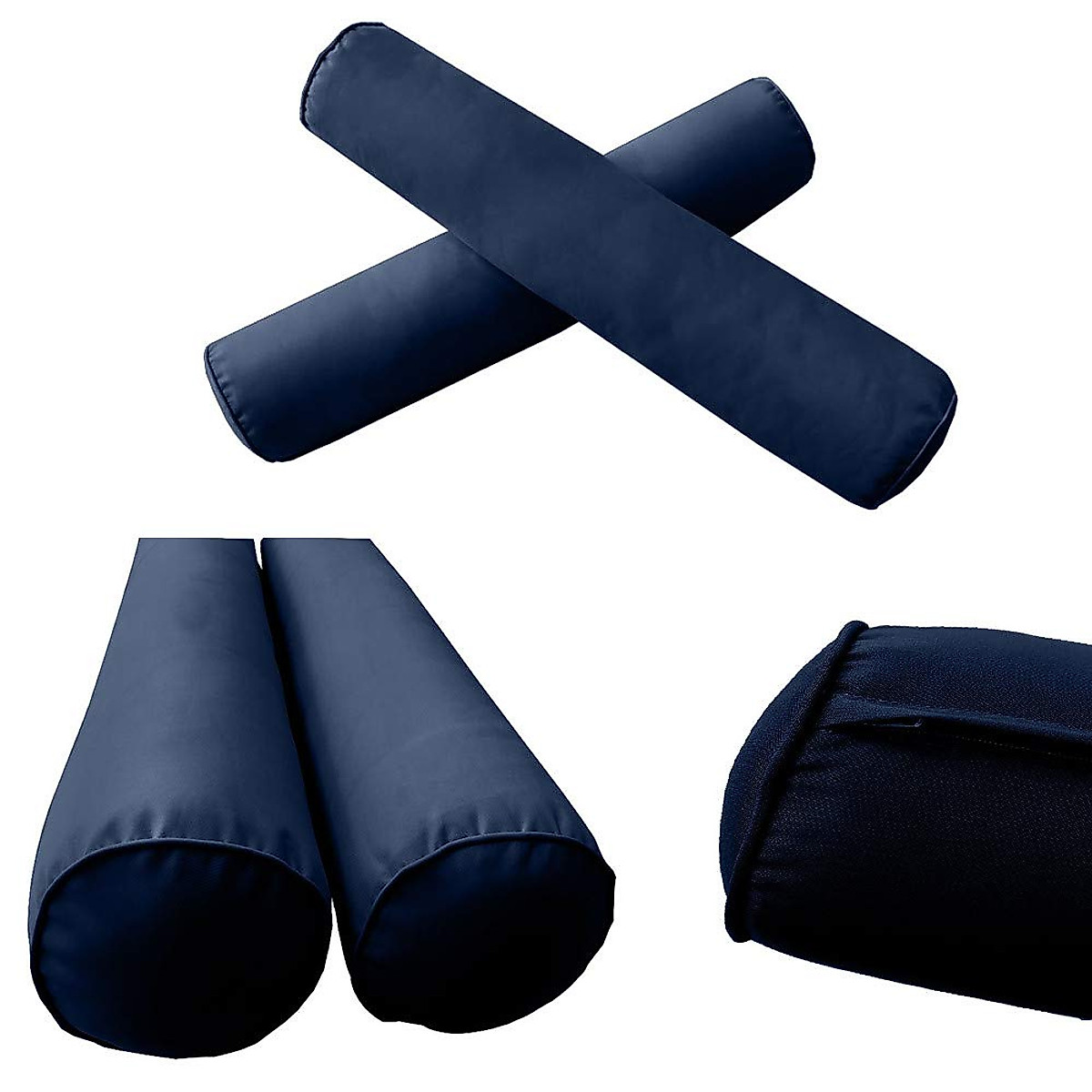 Prolinemax Style1 Twin-XL Size 5PC Pipe Trim Outdoor Daybed Mattress Cushion Bolster Pillow Complete Set AD101