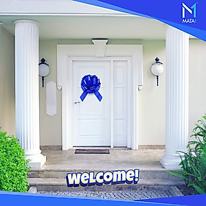 Mata1 Big Car Bow (Blue, 18 inch) Giant Gift Bows, Big Bow for Car, Gift Bow, Big Blue Bow, Large Car Bow, Big Gift Bow, Car Pull Bow, New Car Bow, Huge Car Bows, Car Ribbon Bows