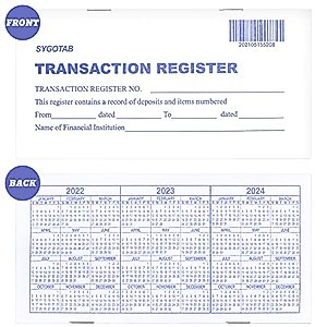 12 PCS Check registers for Personal Checkbook, Upgrade Checkbook Register and transactions Ledgers.