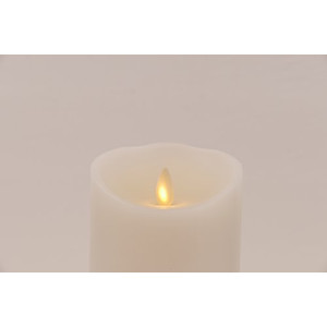 Raz Imports Push Flame Red Pillar Candles with Remote, Set of 3 - Flameless Lighting Accent and Battery Operated Flickering Light Source with Timer - Fake Candles for Living Room, Patio and Bedroom