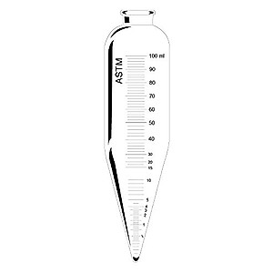 Oil Centrifuge Tube - 6 Inch Short Cone 100mL Capacity with Extra Lines