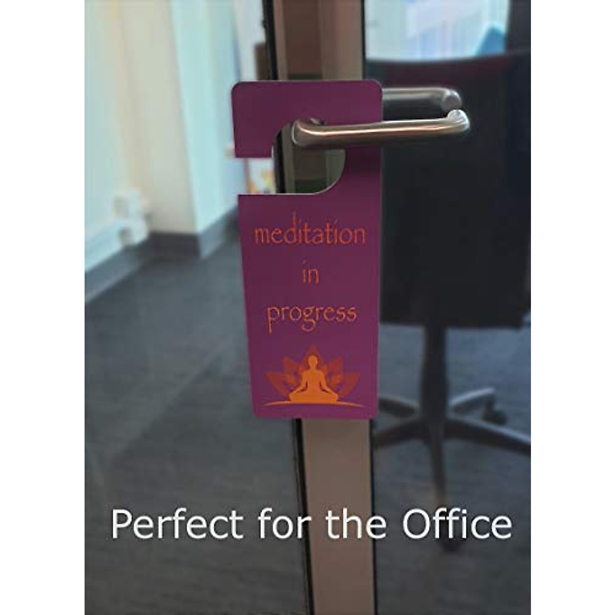 Meditation Door Sign | Do Not Disturb Sign Meditation in Progress | Meditation Gift for Home or Office