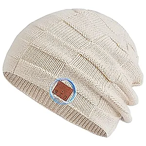 Deegotech Bluetooth Beanie Hat, Christmas Stocking Stuffers Tech Gifts for Women, Bluetooth 5.0 Music Hat with Headphones for Friend Men Women Teen Boys Girls-Beige