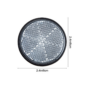 BESPORTBLE 4pcs Reflective Light Sheet Bicycles Accessories Plastic Round Reflector Bike Supplies Reflectors Bike Reflective Tool Plastic Reflector Warning Reflector Bike Lamp Reflector
