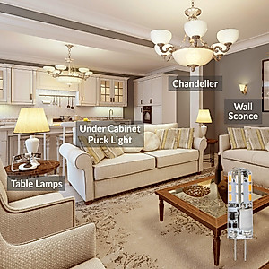 Simba Lighting LED G4 Bulb (5 Pack) 1.1W T3 10W Halogen Replacement 12V AC/DC JC Bi-Pin Base for Accent Lights, Under Cabinet Puck Light, Chandeliers, Track Lighting, Non-Dimmable, Soft White 3000K