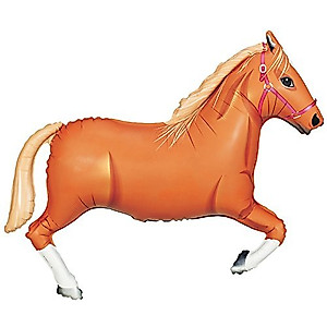 Anagram 1 X Tan Horse 43 Inch Huge Super Shaped Mylar Balloon