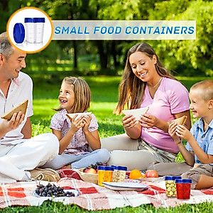 40 Pack 4oz Small Containers with Lids,Reusable Salad Dressing Container Airtight Leakproof Condiment Containers with Screw Lids,Take Away Stackable Plastic Dip Sauce Cups for Snack,Drink,Ketchup