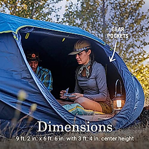 Coleman Pop-Up Camping Tent with Dark Room Technology, 2/4 Person Tent Sets Up in 10 Seconds & Blocks 90% of Sunlight, Includes Pre-Assembled Poles, Adjustable Rainfly, & Taped Floor Seams