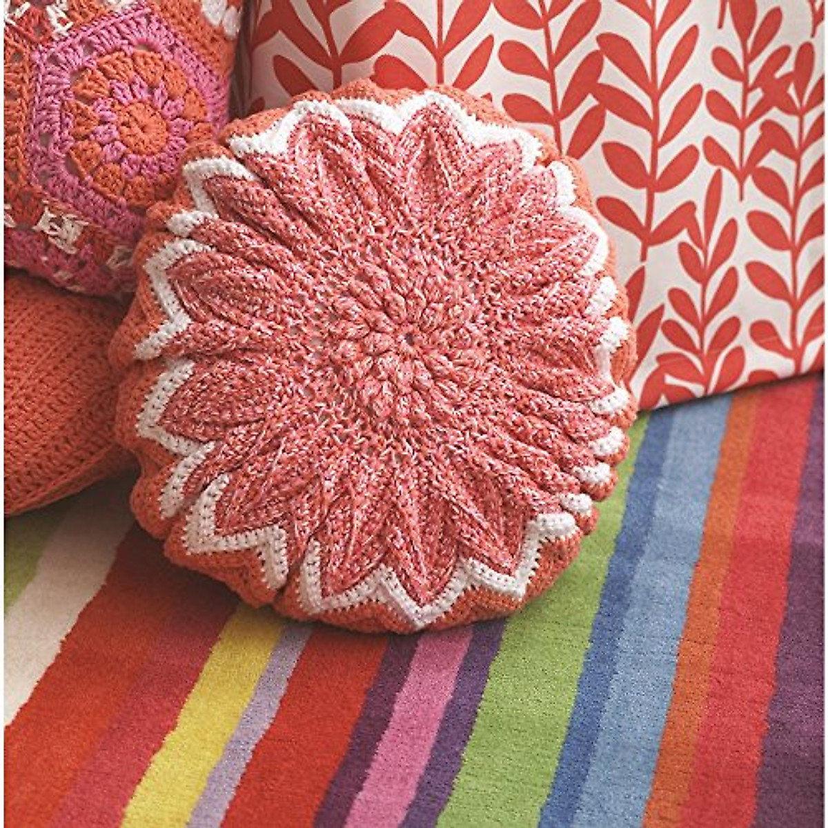 Lily 10201818001 Sugar 'N Cream Super Size Solid Yarn, 4oz, Gauge 4 Medium, 100% Cotton - White - Machine Wash & Dry Big Ball