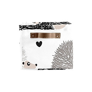 Cartoon Hedgehog Personalized Custom Name Waterproof Storage Boxs Baskets Clothts Towel Book for Bathroom Office 1 Pack
