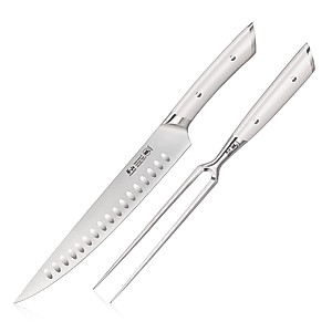 Cangshan HELENA Series German Steel Forged 2-Piece Carving Set (White)