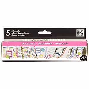 Me & My Big Ideas Scheduling Happy Planner Sticker Roll, Multicolor