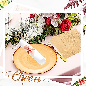 80Pcs Wood Grain Party Supplies Rustic Wood Grain Party Set 7"Wood Grain Paper Plate Wood Slice Napkins for Camp Fire Camping Woodland Animal Baby Shower Lumberjack Birthday Party Decorations|Serve 40