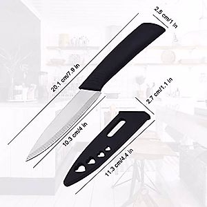 Paring Knife, New Sharp and Durable Fruit Knife with Protective Cover,fruit Knife Small Fo Exquisite Appearance,suitable for Most Types of Vegetables and Fruits,3 Pieces (black)