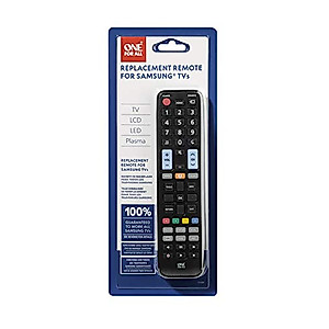 One For All Samsung TV Replacement Remote – Works with All Samsung TVs (LED, LCD, Plasma) – Ideal TV Replacement Remote Control with Same Functions as The Original Samsung Remote - Black – Urc1810