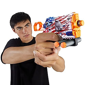 XShot Skins Menace - Graffiti & US Army (4 Pack + 24 Darts) by ZURU, Easy Reload, Air Pocket Dart Technology, Toy Foam Dart Blaster for Kids, Teens, Adults, Frustration Free Packaging