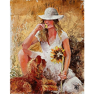 SOLD My Favorite Things, Figurative Female By Internationally Renown Storytelling Impressionist Artist Yary Dluhos.