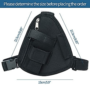 Universal Radio chest harness Tactical Vest Nylon military Vest chest rig Pack Pouch Holster Tactical Harness Walkie Talkie Waist Pack for UV-5R UV-9R UV-82 BF-888S (Black)