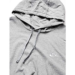 Nike Men's Sportswear Club Jersey Pullover Hoodie, Fleece Hoodies for Men, Dark Grey Heather/White, XL