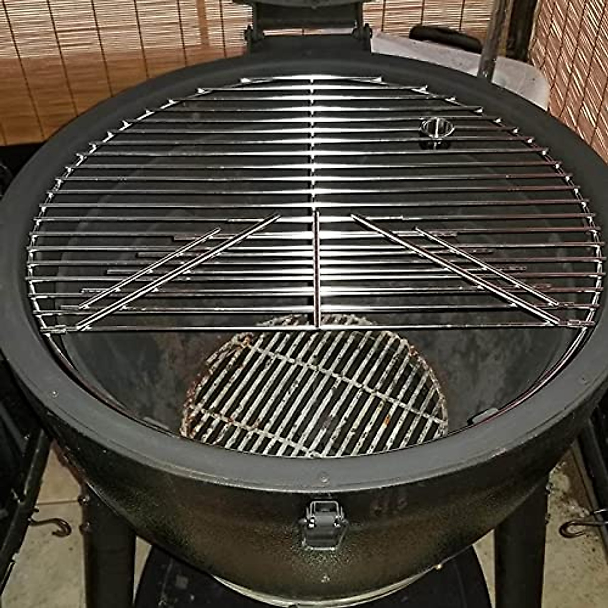 Grisun Round Cooking Grate 19.5 Inch - for Akorn Kamado Ceramic Grill, Pit Boss K24, Louisiana Grills K24, Char-Griller 16620, Solid Rod Round Grill Grate, 304 Stainless Steel