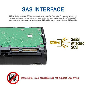 Seagate Enterprise Capacity 6TB | SAS Interface for Servers | ST6000NM0285 | 7.2K 12Gb/s 256MB Cache 3.5" 512e | Secure SED-FIPS Model | Enterprise Internal Hard Drive HDD w/ 3 Year Warranty