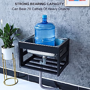 ZTGL Stainless Steel Commercial Sink Single Bowl Wall Mount Sink Rectangular with Pull-out Faucet and Storage Shelves Free Standing Utility Sink for Restaurant Kitchen Laundry Garage,58x43cm