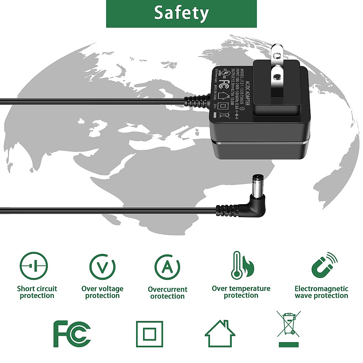 Charger Cord Power Supply for Shark VACMOP VM200 VM20026 VM200C VC200 UM200 UM205 VC205 Series 10.8V Li-ion Battery Pro Cordless Hard Floor Vacuum Mop