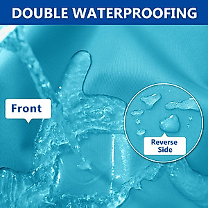 Comcaver 3 Pack Outdoor Cushions Set for Rattan Chair Wicker Sofa, Waterproof Patio Cushions Set for 4 Pieces Seater Outdoor Furniture Conversation, Teal