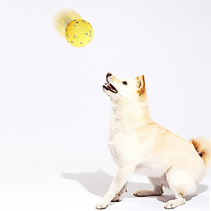 Qsrsjcq The Mellow Dog Calming Ball, Indestructible Dog Tennis Balls, Durable Bouncy Dog Toy Balls, Dog Balls for Teething, Interactive Dog Toys for Fetch Game (Small,2pcs)