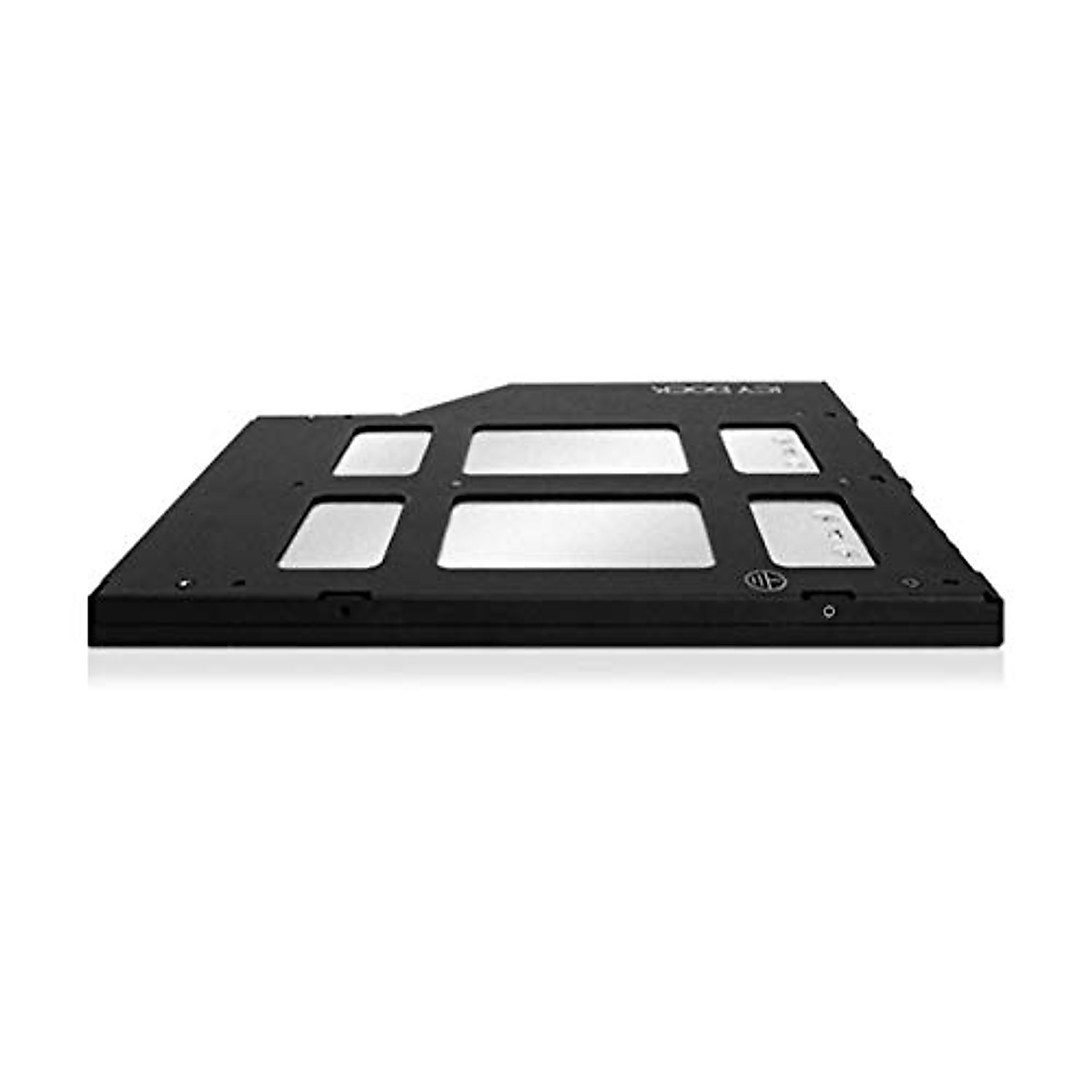 Icy Dock ToughArmor MB852M2PO-B Caddy Rack Mobile, 2X SSD NVMe M.2 Drive Adapter for Odd Ultra Slim (9.5mm) CD/DVD Drive Bay with OCuLink SFF-9402 Connector