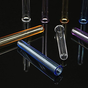 6 Pcs Plastic Test Tubes with Stoppers, 20x120mm, Storage Container for Jewelry Beads Candy Powder Liquid, Random Color