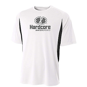 Mens Hardcore Loose Fit Rash Guard Swim Shirt with SPF Protection