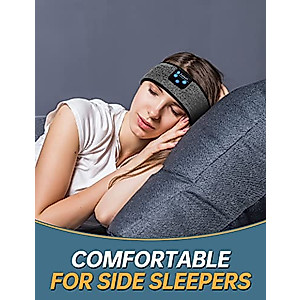 Sleep Headphones Bluetooth Headband, Perytong Sports Bluetooth Headband Headphones with Thin Speakers, Sleep Earbuds, Sleeping Headphones for Workout Running Yoga Nap, Gift for Men and Women