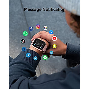 Parsonver Smart Watch for Women, Answer/Make Calls, Alexa Built-in, 1.8" HD Touch Screen Fitness Tracker 100+ Sports Modes IP68 Waterproof, Heart Rate Blood Oxygen Sleep Monitor for Android iOS, GOP01