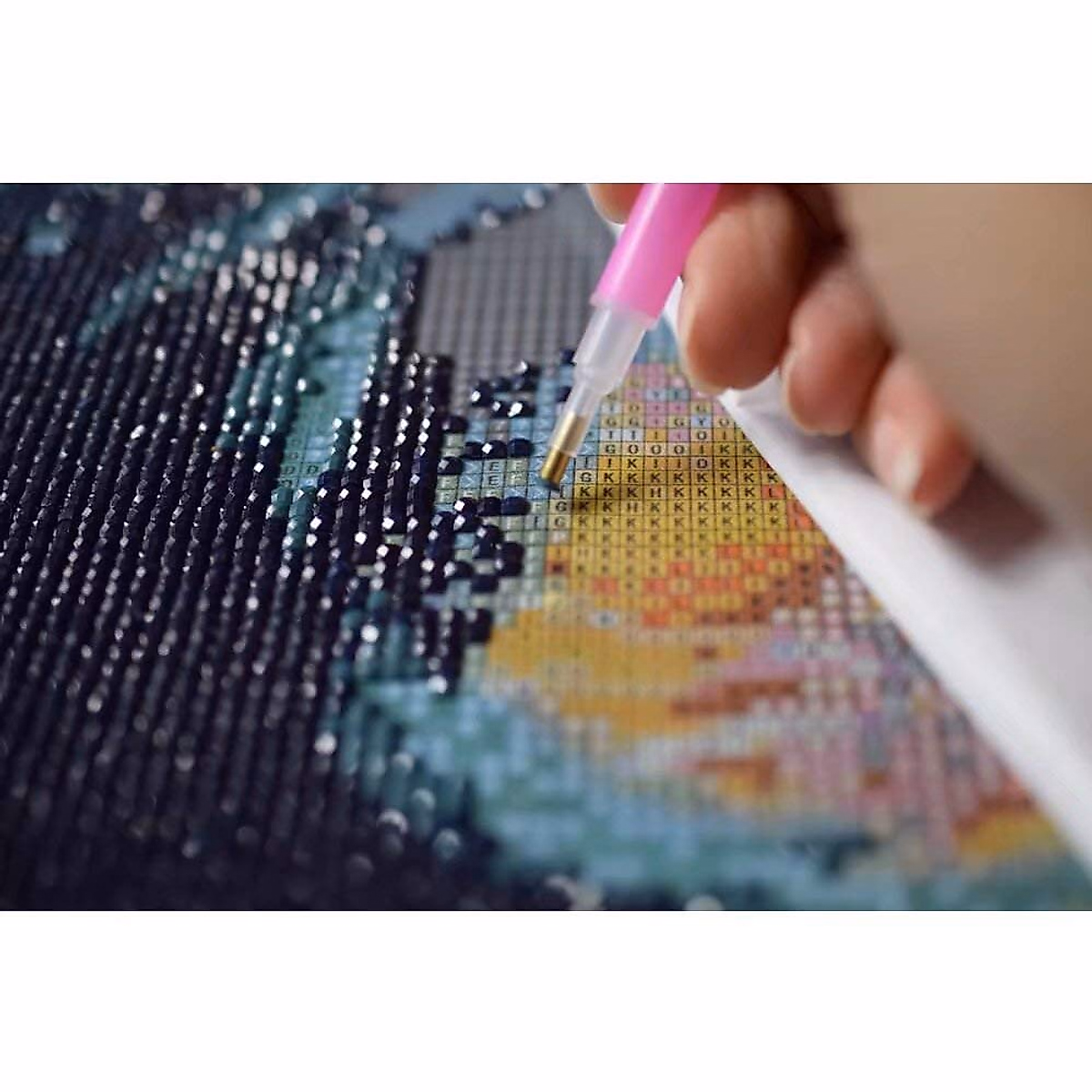 Diamond Painting Art Kit DIY Cross Stitch by Number Kit DIY Arts Craft Wall Decor, Full Drill 50x40cm/20x16'', Cute Rabbit, No Frame