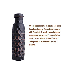 STAGLIFE Pure Copper Water Bottles for Drinking Water for Men Women - Copper Water Bottle Drinking Jug - Copper Vessel Dispenser with Ayurveda Benefits for Sports Fitness Yoga - 33 Ounces