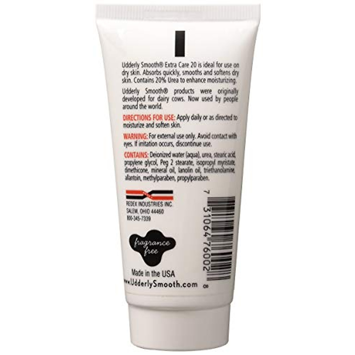 Udderly Smooth Hand & Body, Extra Care 20 Cream 2 oz (Pack of 2)