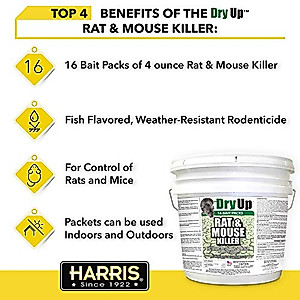 Dry-Up Mouse and Rat Killer, 4oz Mini Bait Bags (16-Pack)