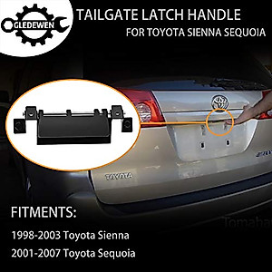 Tailgate Handle Liftgate Latch Handle | for 1998-2003 Toyota Sienna, 2001-2007 Toyota Sequoia | Replaces# 69090-08010, 69090-0C080, 79600