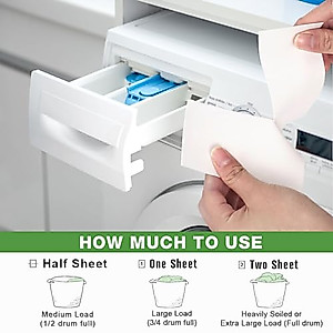 HOMEXCEL Laundry Detergent Sheets Fresh Scent Eco-Friendly, (60 Loads) 30 Washer Sheets, Plastic-Free Laundry Soap Sheets, Hypoallergenic Liquid Less Clear Strips for Travel, Home Clothes Washing