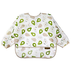VS-Foru Baby Smock With Long Sleeves-Toddler Soft Bib For 6-24 Months