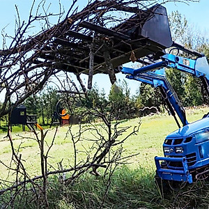 YINTATECH Clamp on Debris Forks to 48" Bucket, Heavy Duty Clamp-On Pallet Fork 2500 lbs Capacity Attachments Fit for Loader Bucket Skidsteer Tractor