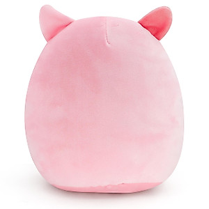 FAFVBING 9 inch Birthday Plush Pillow, Soft Plush Toy, Cute Pink Stuffed Animal, Home Room Decoration, Birthday Gift for Kids Toddlers (Pink Cat)