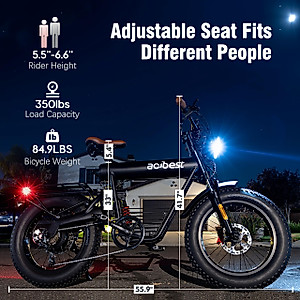 ACTBEST Electric Bike for Adults - Electric Dirt Bike with 2000W Motor, 960Wh Removable Battery, 20" x 4.0 Fat Tires E Motorcycle with Dual Suspension & Hydraulic Brakes, 7-Speed, 32MPH