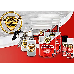 woolwax 12 Oz Undercoating Protection Aerosol Spray Can Black 3 Pack, Rust Inhibitor and Prevention, Anti Corrosion Multi Purpose Penetrant and Lubricant, Spray Can Extension Wand Included