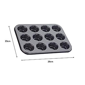 Tala Performance, 12 Cup Mini Bun Tin, Professional Gauge Carbon Steel with Whitford Eclipse Non-Stick Coating, Cupcake Pan and Tray